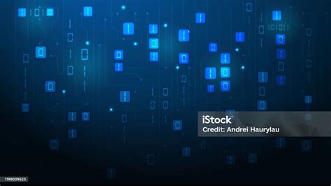 Bytes Of Zeros And Binary Units Pass Through The Network Stock