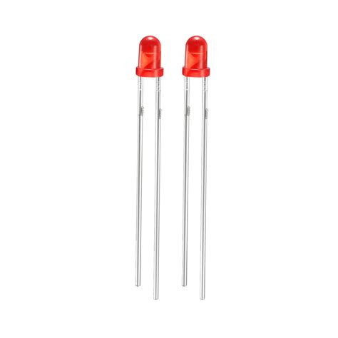 Uxcell 3mm LED Diode Lights 10pcs Red Lights Diodes DC 1 8 2V Bulb Lamps Light Emitting Diode