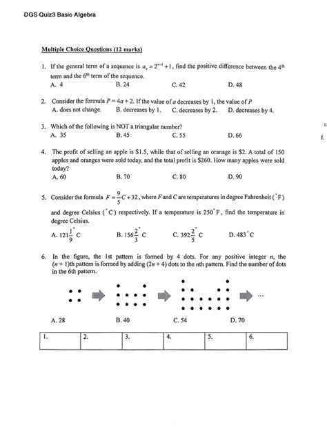 Dgs Quiz3 Basic Algebra Pdf