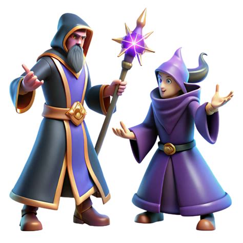 Wizard And Apprentice 3d Render 56263311 Png