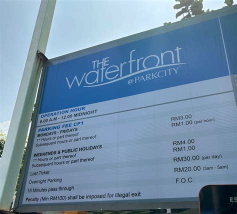 2026 The Waterfront Desa Park City Latest Parking Rates
