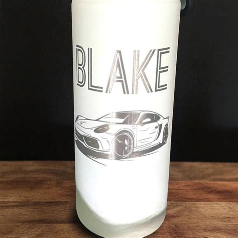 Personalised Porsche Drink Bottle 8 Colours Woodland Designs