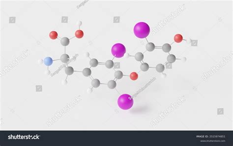 Triiodothyronine Molecule 3d Molecular Structure Ball Stock Illustration 2515974851 Shutterstock