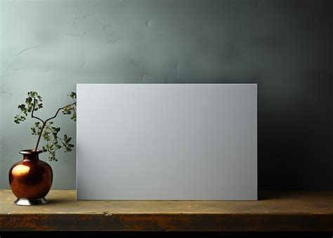 Premium Ai Image Angular Simplicity A White Card On A Grey Background