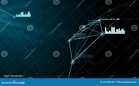 Futuristic Abstract Cyan Network And Data Connection Grid Illustration Stock Image Image Of