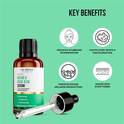 Kesar And Kojic Acid Serum 30ml Dr Sheths