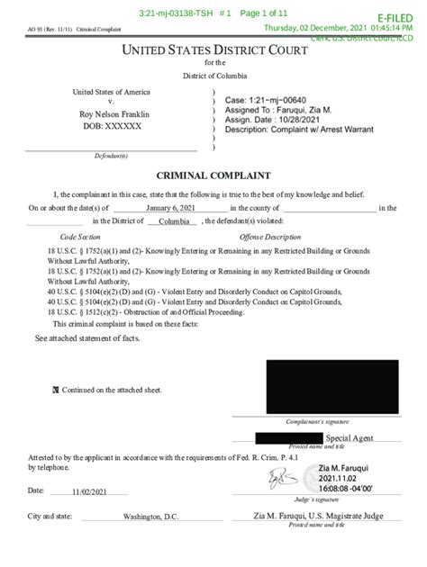 Fillable Online Automated Complaint Warrant Generator Franklinpdf