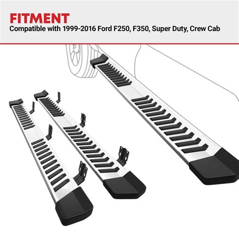 6 Inches Running Boards Replacement For 1999 2016 Ford F250 F350 Super