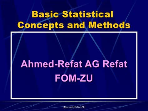 Basic Statistical Concepts And Methods Basic Method Concept