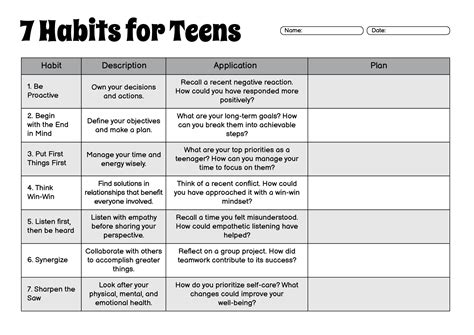 17 7 Habits Worksheets Free Pdf At