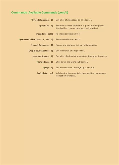 Mongodb Quick Reference Card Pdf