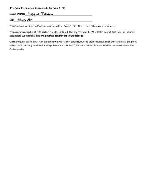 pre exam preparation assignments for exam 1 2c f23 pre exam