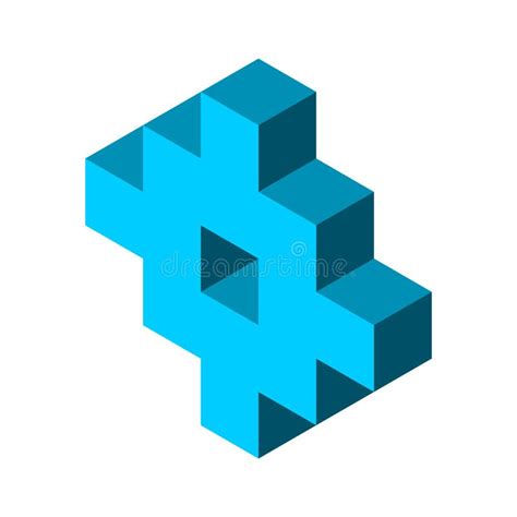 3d Isometric Box Shape Outline Small Cube In A Big Cube Abstract