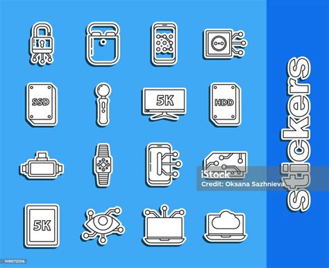 라인 클라우드 기술 데이터 전송 및 저장 모바일 그래픽 암호 보호 게임 패드 Ssd 카드 잠금 디지털 회로 기판 및 5k 비디오 아이콘이있는 모니터 디스플레이를 설정합니다