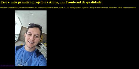 Primeiro Projeto Front End Html E Css Ambientes De Desenvolvimento