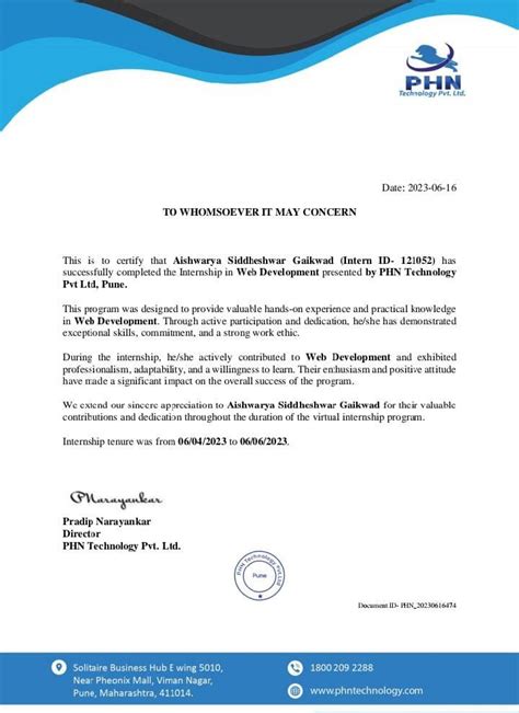 Aishwarya Gaikwad On Linkedin Internship2023 Opportunity Intern