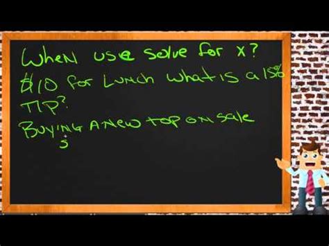 Solving Real World Problems Using Equations A Sample Application Video Algebra CK 12