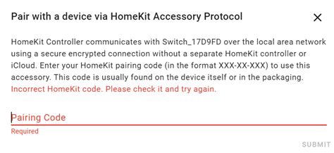 Homekit Controller Seems To Have An Issue With Passkey Configuration