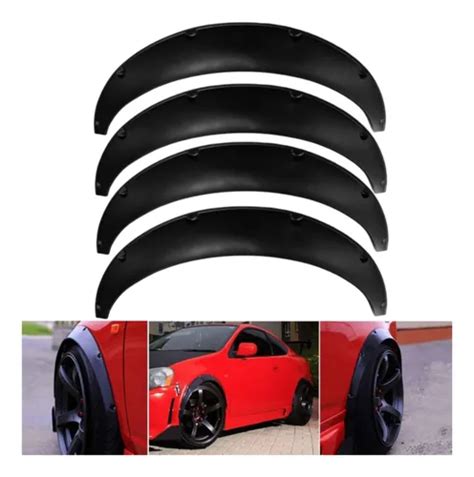 Over Fender Negro Mate Flexible Universal Protección Carro Cuotas Sin