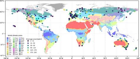 Chosen Catchments N ¼ 190 Wgs 84 Pseudo Mercator Projection With Download Scientific