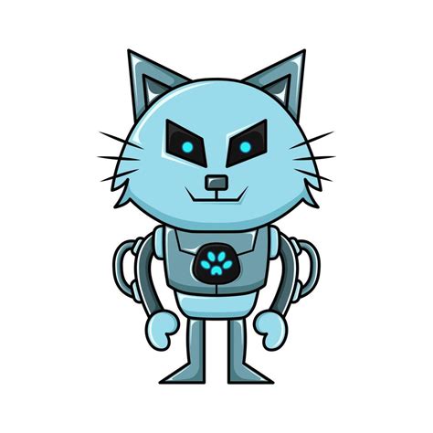 Cat Robot Vector Illustration Design Mascot 22039303 Vector Art At Vecteezy