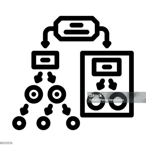 Decision Tree Machine Learning Line Icon Vector Illustration Stock Illustration Download Image