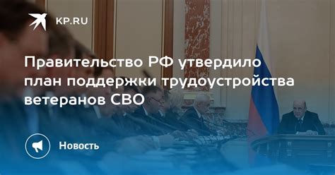 Правительство РФ утвердило план поддержки трудоустройства ветеранов СВО