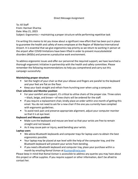 Direct Message Assignment Week 3 Direct Message Assignment To All