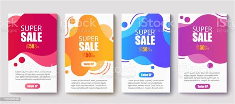 판매 배너동적 현대 유체 모바일 판매 배너 템플릿 디자인입니다 벡터 일러스트레이션 0명에 대한 스톡 벡터 아트 및 기타 이미지 0명 가격 디자인 Istock
