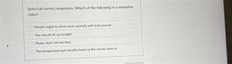 Solved Select All Correct Responses Which Of The Following