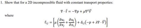Solved Use The Below Definition Of Stress Tensor To Show Lhs