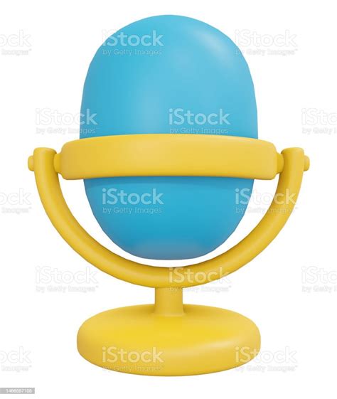 3d 렌더링 팟캐스트 마이크 방송 만화 스타일 3d 렌더 그림입니다 3차원 형태에 대한 스톡 사진 및 기타 이미지 3차원 형태 공부 교실 Istock