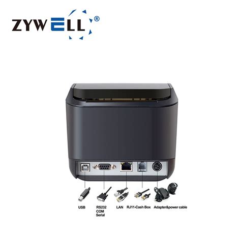 80mm Barcode Thermal Printer Zywell Zy3310 Black And White