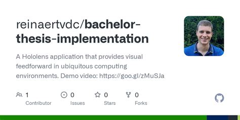 Github Reinaertvdc Bachelor Thesis Implementation A Hololens Application That Provides Visual