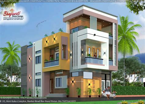 Corner Elevation Home Design