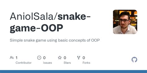 GitHub AniolSala Snake Game OOP Simple Snake Game Using Basic Concepts Of OOP