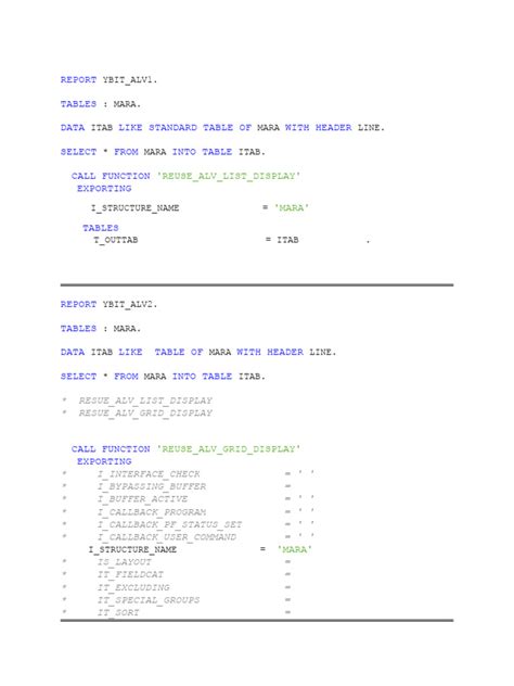 Alv Program Grid List Fieldcatg Pdf Computer Programming Computing