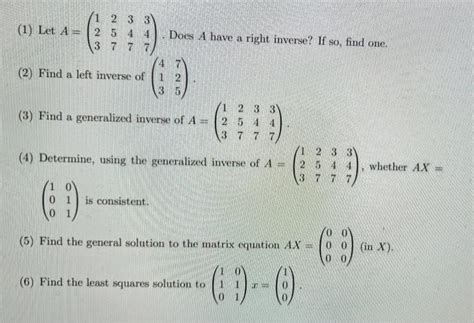 solved 1 2 3 3 1 let a 12 5 4 4 3 7 does a have a right