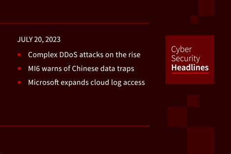 A Rise In Complex Ddos Attacks Mi6 Warns Of Data Traps Microsoft Expands Log Access
