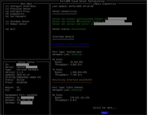 Verifying Network Data Collection Fortindr Cloud Sensors Fortinet Document Library