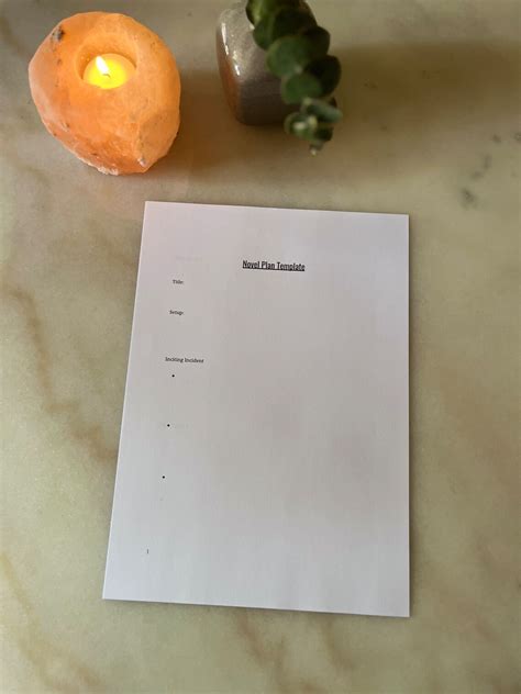 Novel Plan Template Printable Download Etsy