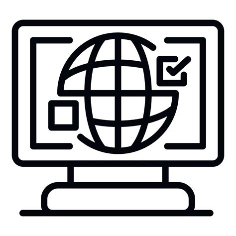 Web Online Survey Icon Outline Style 15264141 Vector Art At Vecteezy