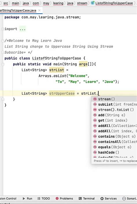 Convert A List Of Strings To Uppercase Using The Stream Api Coding