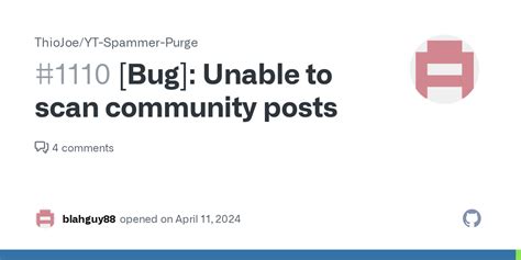 [bug] unable to scan community posts · issue 1110 · thiojoe yt
