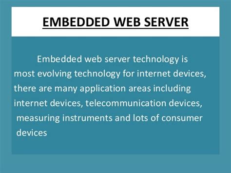 Embedded Web Technology
