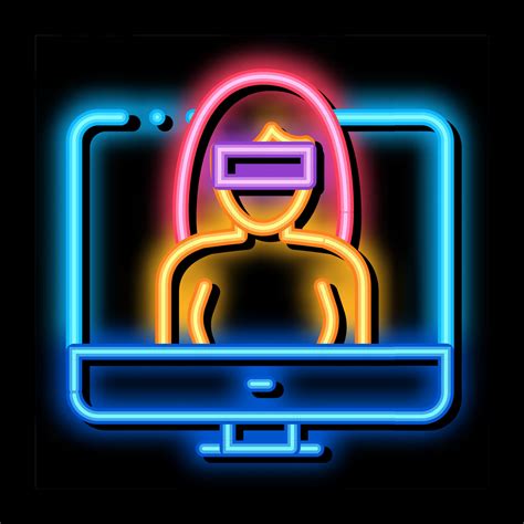 Computer Hacker Neon Glow Icon Illustration 19478812 Vector Art At Vecteezy