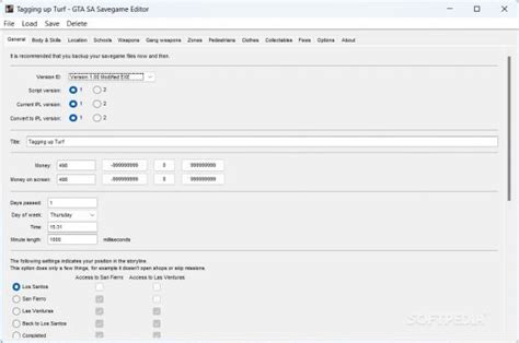 Gta San Andreas Savegame Editor Download Softpedia