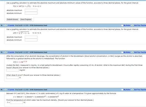 solved use a graphing calculator to estimate the absolute