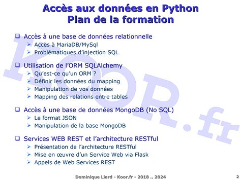 accès aux données en python accès aux données en python plan de la