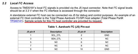 TMDS RGZEVM Sample Scripts For External I C Host Controller Interface Forum Interface
